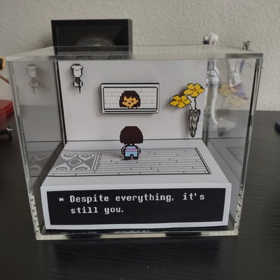 Undertale Despite Everything Cube Diorama 3D Videogame Gift for Gamer ...