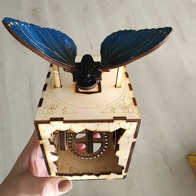 Blue Morpho Butterfly Automata, Wooden Butterfly Model, Science Gift - Etsy