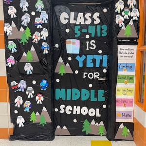 GNOME DOOR Classroom Bulletin Board Door Decor Back to School Door Set ...