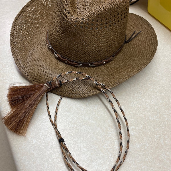 Cowboy Hat Stampede String, Cowboy Chin Strap, Cinnamon-black-white ...