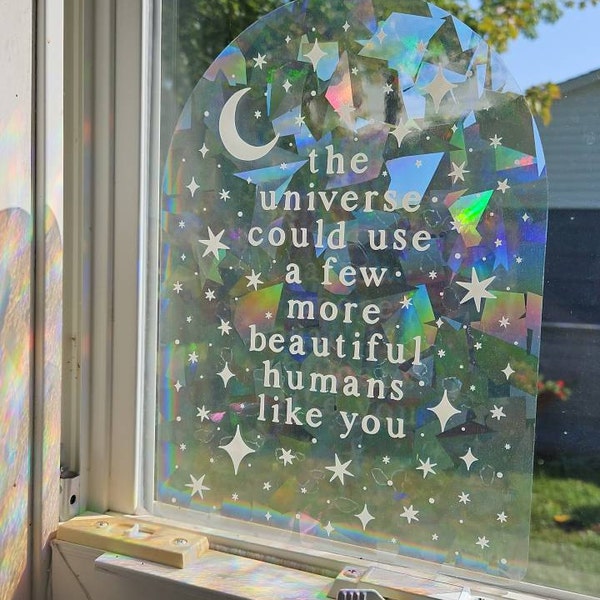 LARGE "beautiful Humans Like You" Suncatcher Sticker Celestial ...