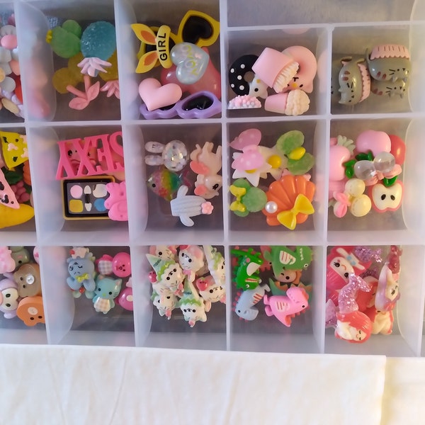 100pc Assorted Mix of Kawaii Flatbacked Resin Cabochon Cuteness, Flat ...