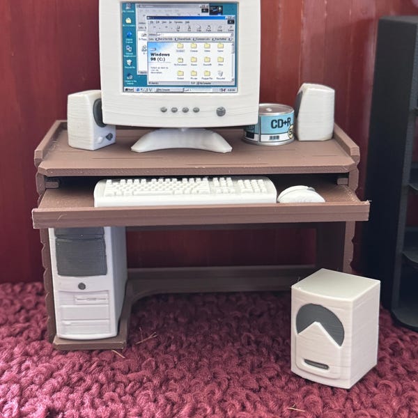 90s Retro Miniature PC - 7 Pieces - Customize Monitor With Any Image ...