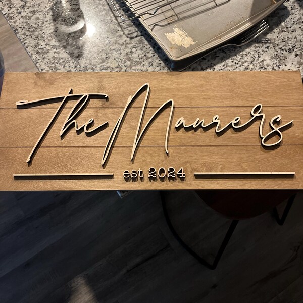 Custom Wood Sign | Personalized Family Name Sign | Last Name Pallet ...
