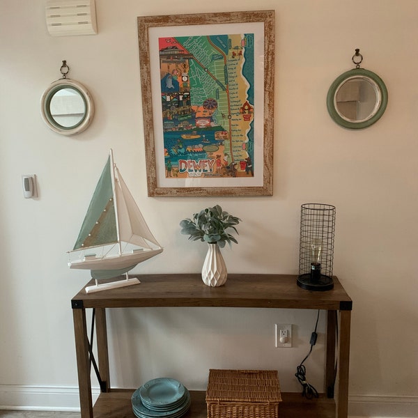 Map of Dewey Beach, Delaware, Beach Town, NJ Beaches (customization and ...