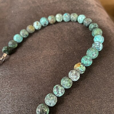 Natural Africa Turquoise. 6mm 8mm 10mm 12mm. Round Bead . Beautiful ...