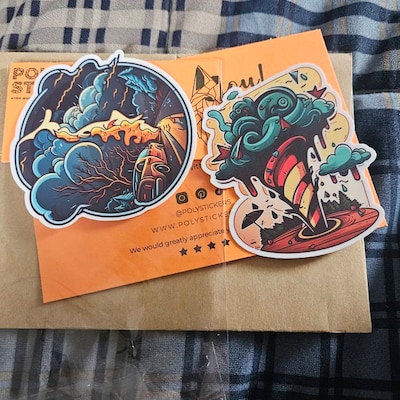 Volcano Sticker, Volcano Eruption Sticker, Eruption Sticker, Nature ...