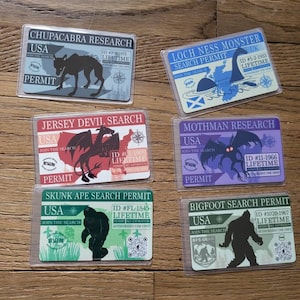 Bigfoot Search Permit 2x3.5 Wallet-sized Metal Card - Etsy