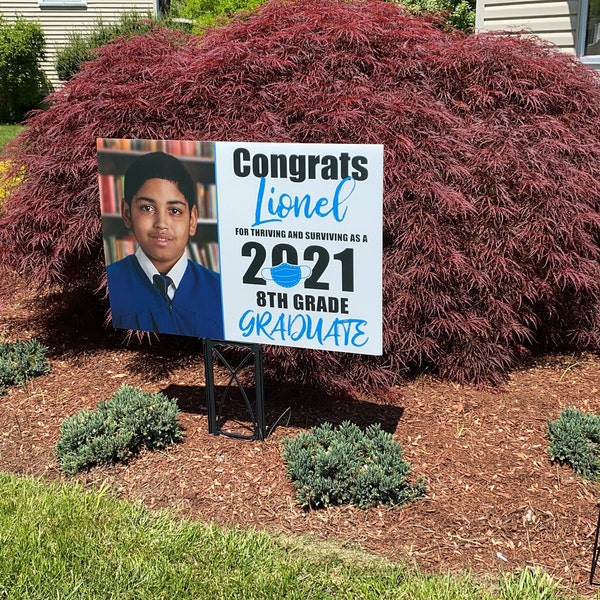 Middle School Graduation Yard Sign, 8th Grade Graduate Sign, Funny 8th ...