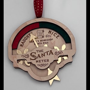 SANTA METER Ornament Customizable SVG Laser Cut Files for Glowforge ...