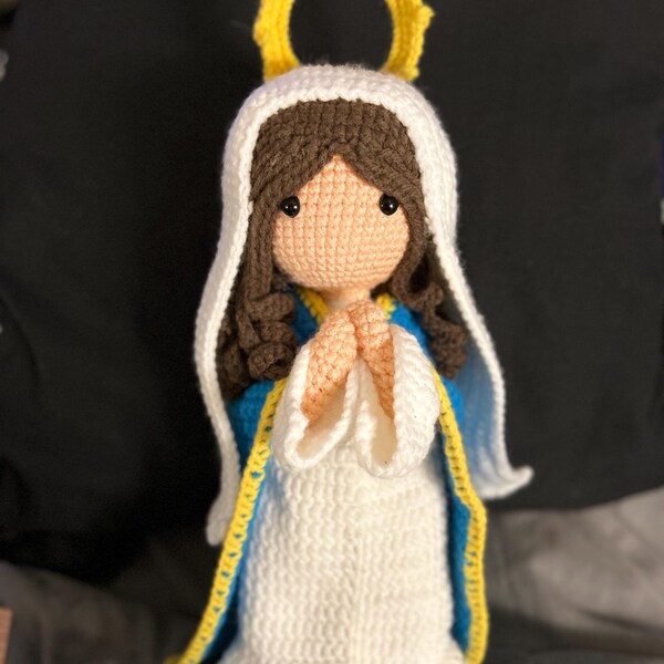 PATTERN: Blessed Virgin Mary Crochet Amigurumi, Virgin Mary Amigurumi ...