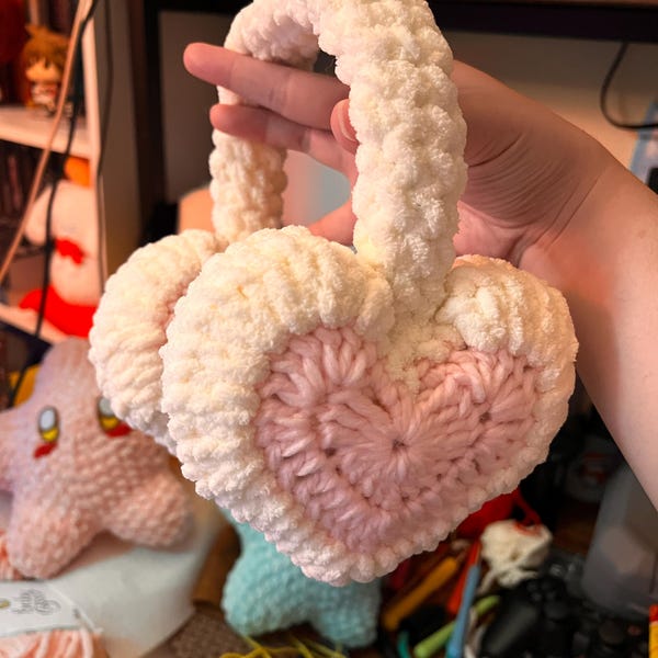Heart Earmuffs - Crochet Pattern - Etsy