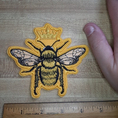 Queen Bee Embroidery Patch Felt Patches, Sew on Patch, Bee Patches, Queen Bee Embroidery Gifts ...