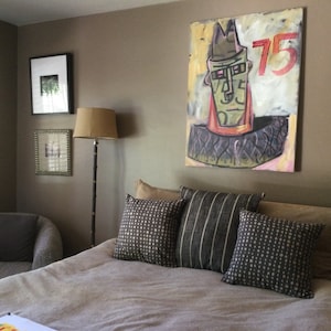 Blue Distressed Velvet Pillow Cover | Etsy