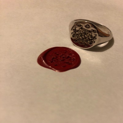 Custom Signet Ring Wax Seal, Wax Seal Ring, Custom Wax Seal Ring ...
