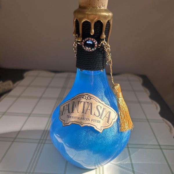 FINAL FANTASY Inspired FANTASIA Potion Bottle With Magical Swirling ...