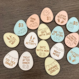 Easter Egg Tokens, Easter Hunt Game for Kids, Reward Tokens, Children ...