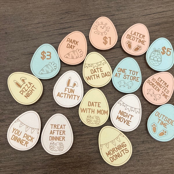 Easter Egg Tokens, Easter Hunt Game for Kids, Reward Tokens, Children ...