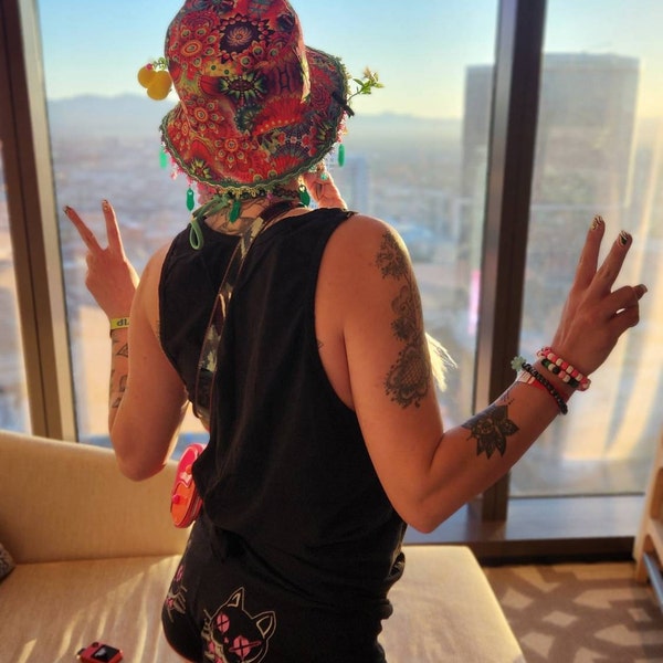 Kevin Alien Balloon Trippy Bucket Hat / Festival Hat / Rave Hat With ...