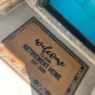 Welcome to Our Retirement Home Est. Doormat Rug Funny - Etsy