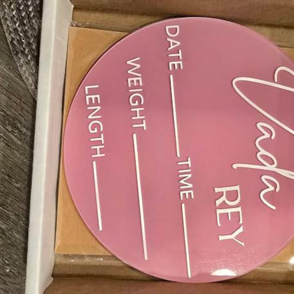 Acrylic Baby Milestones Disc,baby Monthly Milestone Cards,baby Monthly ...