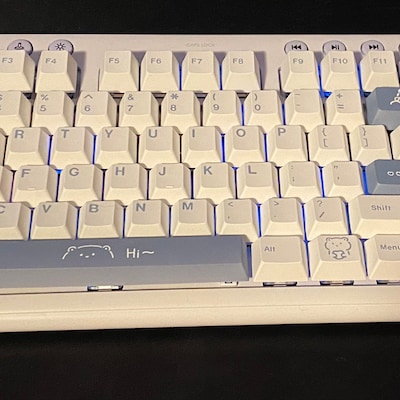 111pcs Minimalist Grey White Theme Keycap, ABS Keycap, Cherry Keycaps ...