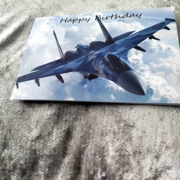 Personalised Fighter Jet Card Birthday Christmas Aviation Pilot Plane ...