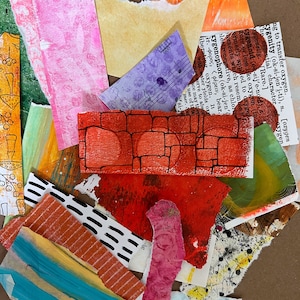 Translucent Collage Papers, Gelli Prints, Colorful Papers, Hand Painted ...