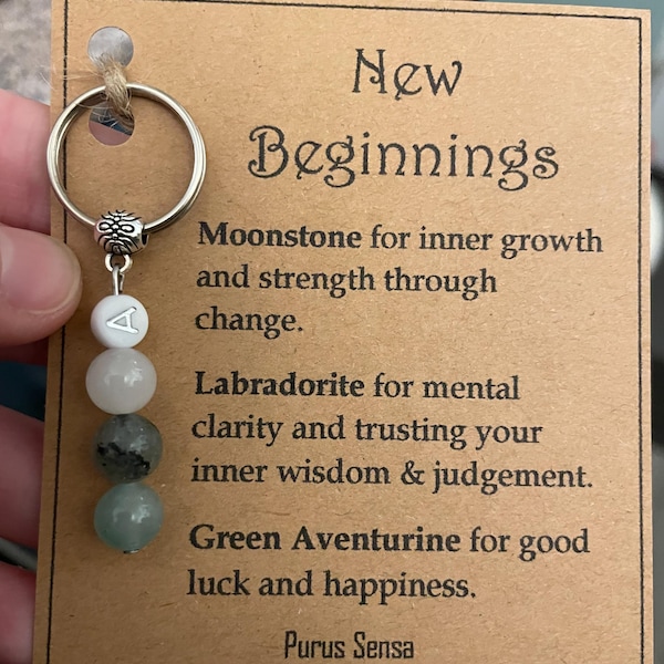 PERSONALISED Crystal Keyring. Custom Crystal Keyring. Healing Crystals ...