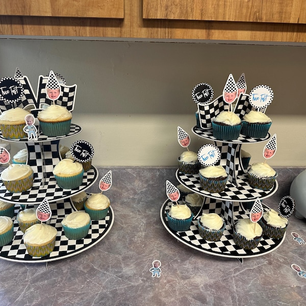 Racing Toppers | Cupcake Toppers | Photo Head | Two Fast | Cupcake ...