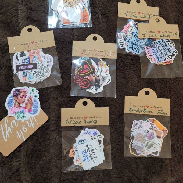 Inspo Sticker Pack - Black Girl Planner Stickers - Black Woman Handmade ...
