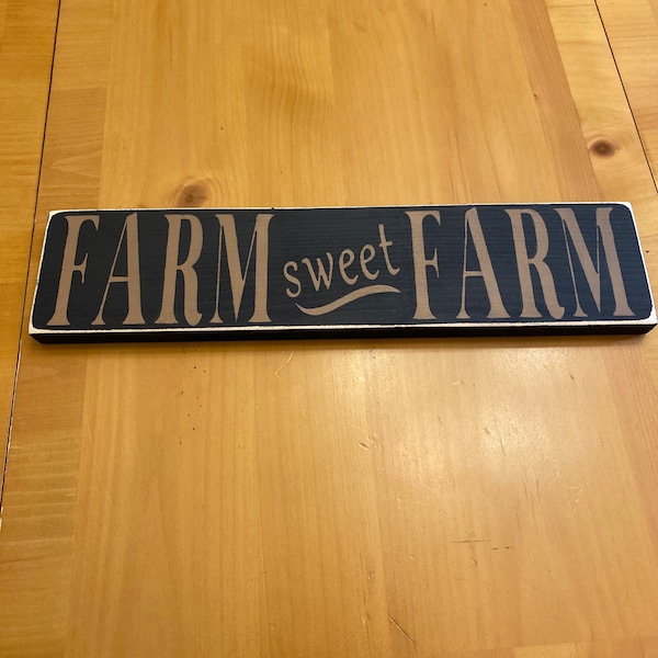 Farm Sweet Farm Wooden Country Signs Home Decor Country Decor Rustic ...