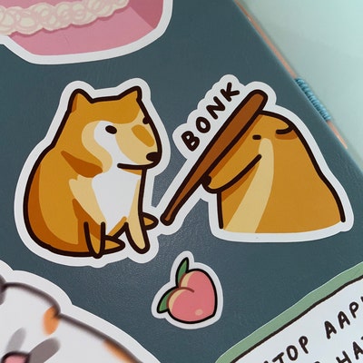 BONK Dog Meme Stickers - Etsy