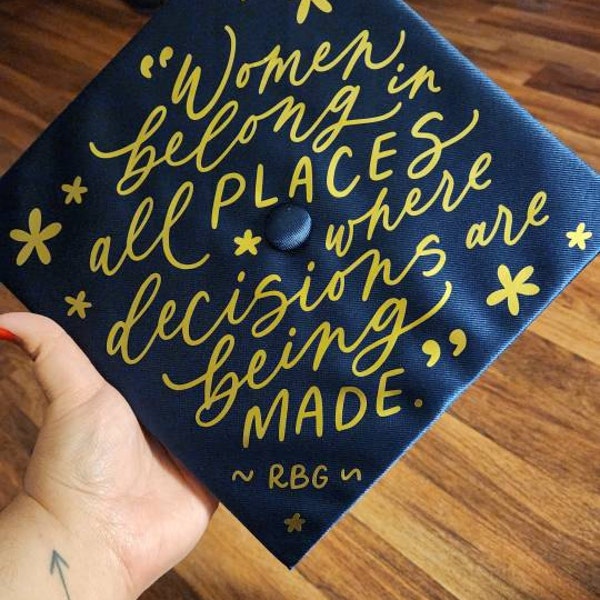 1 Peter 1:6 Graduation Cap Vinyl Decal, Handlettered Modern Calligraphy ...