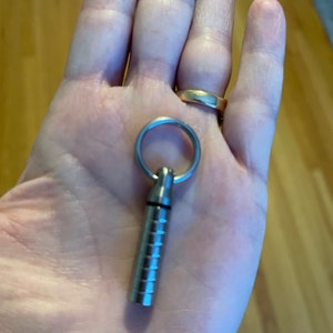 Slim Single Chamber Keychain Pill Holder - Etsy