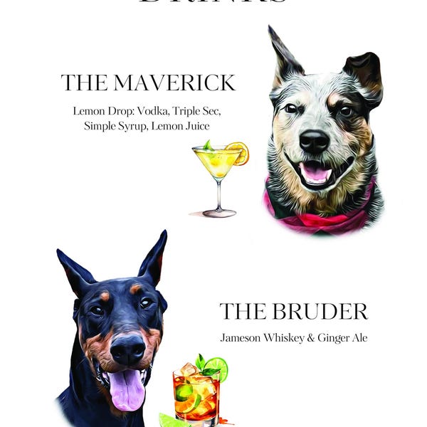 Custom Dog Seating Chart Sign, Pet Seating Chart Sign, Custom Seating ...