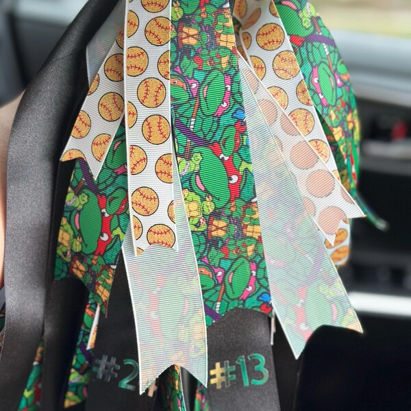 1.5" Turtle Grosgrain Ribbon, Green Cartoon Ninja Grosgrain Ribbon, DIY ...