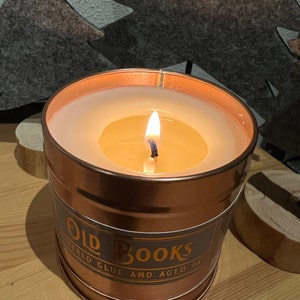 OLD BOOKS Candle Book Old Book Library Soy Candle Dark - Etsy