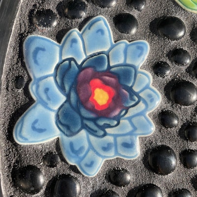 Ceramic Betta Fish Mosaic Tile Handmade Glazed Siamese - Etsy