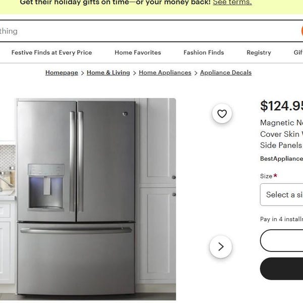 Magnetic Gloss Black Refrigerator Wraps Change Fridge Door Color Match ...