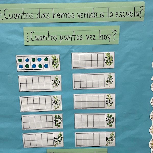 BOTANICAL 100 Days of School Tally up to 200 Days Countdown Modern ...