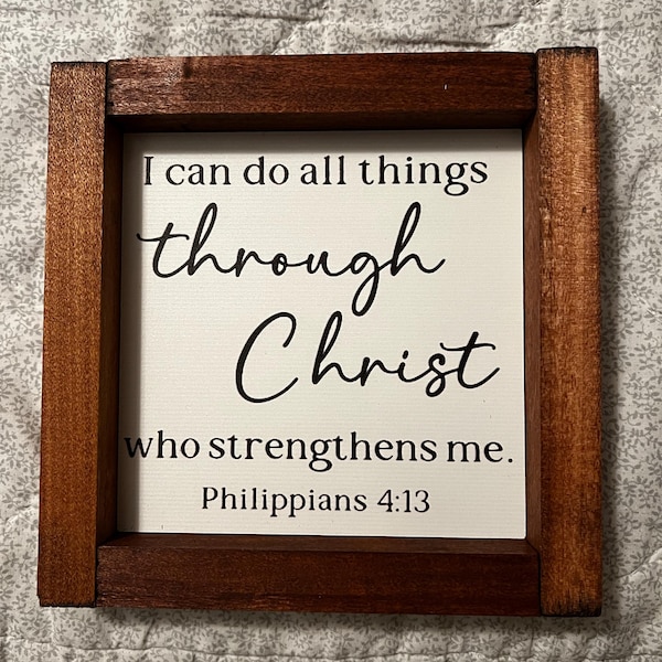 Philippians 4:13 Sign, Philippians 4 13 Wall Art, I Can Do All Things ...