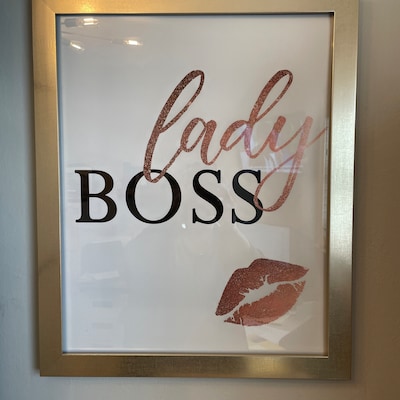 Lady Boss Sign,office Wall Decor,work Hard Stay Humble,office Prints ...