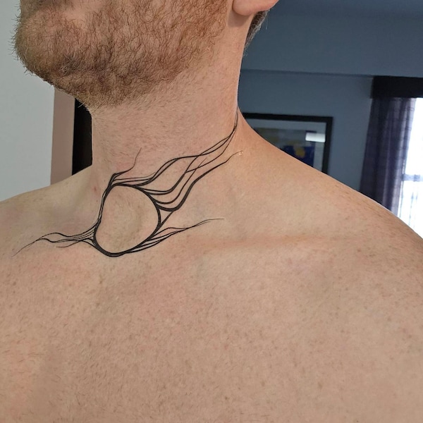 Gale | Temporary Tattoo | Realistic | Chest Tattoo | Cosplay | Costume ...