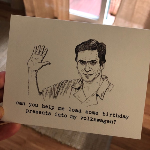 Ted Bundy Birthday Card - Etsy