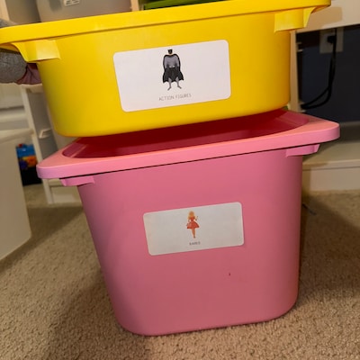 Toy Bin Storage Labels Playroom Organization Toy Trofast Kids Visual ...