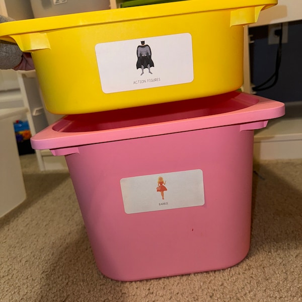 Toy Bin Storage Labels Playroom Organization Toy Trofast Kids Visual ...