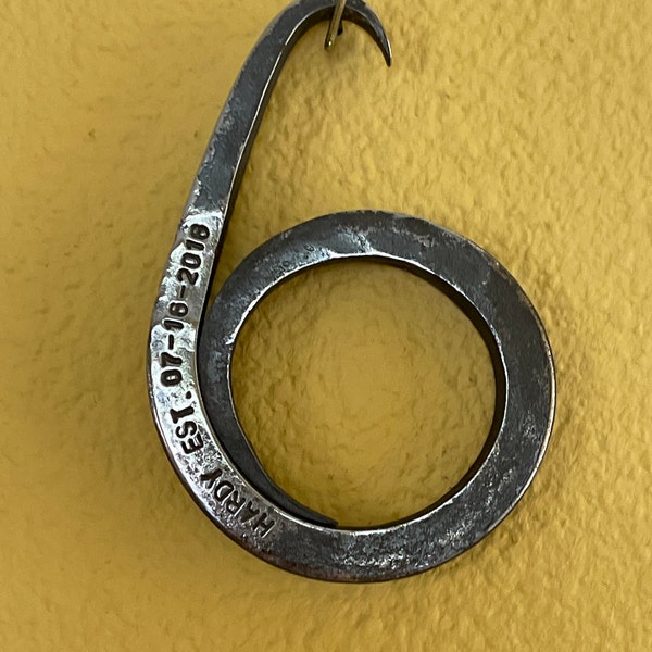 Forged Six, 6th Anniversary Gift, Iron Jewelry, Iron Anniversary, Iron ...