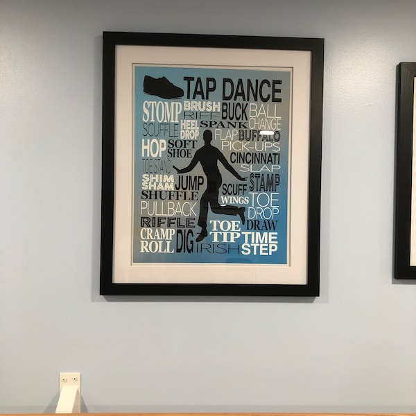 Tap Dance Word Art Tap Dancer Art Tap Gift for Her Custom Tap Dance ...