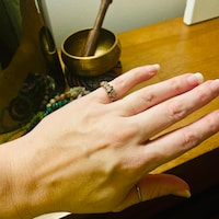 Lucky Stone Ring Raw Stone Silver Ring Multi Stone Crystal and Copper ...